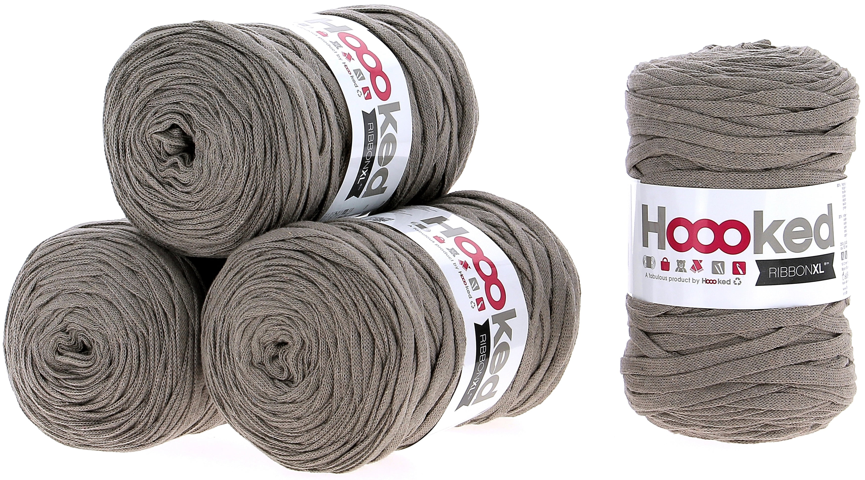 Hoooked Ribbon XL Yarn 4/Pk-Earth Taupe - Walmart.com