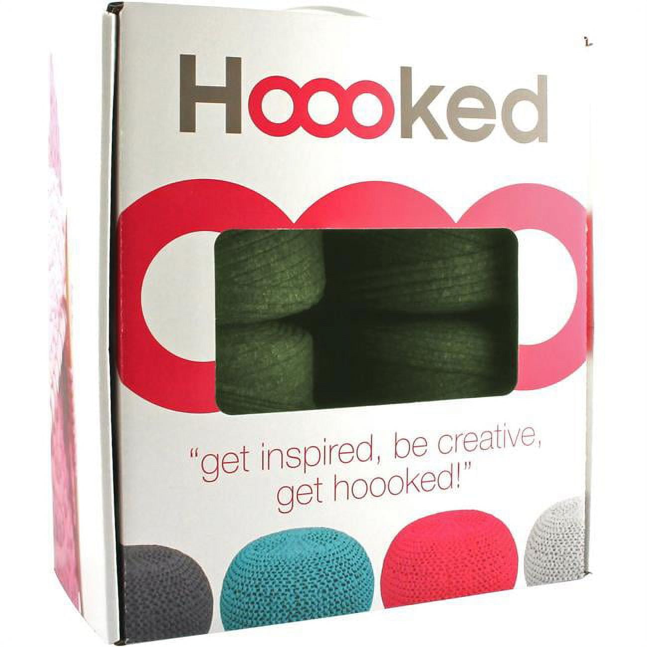 Hoooked Yarn Pouf Kit - Green - Walmart.com