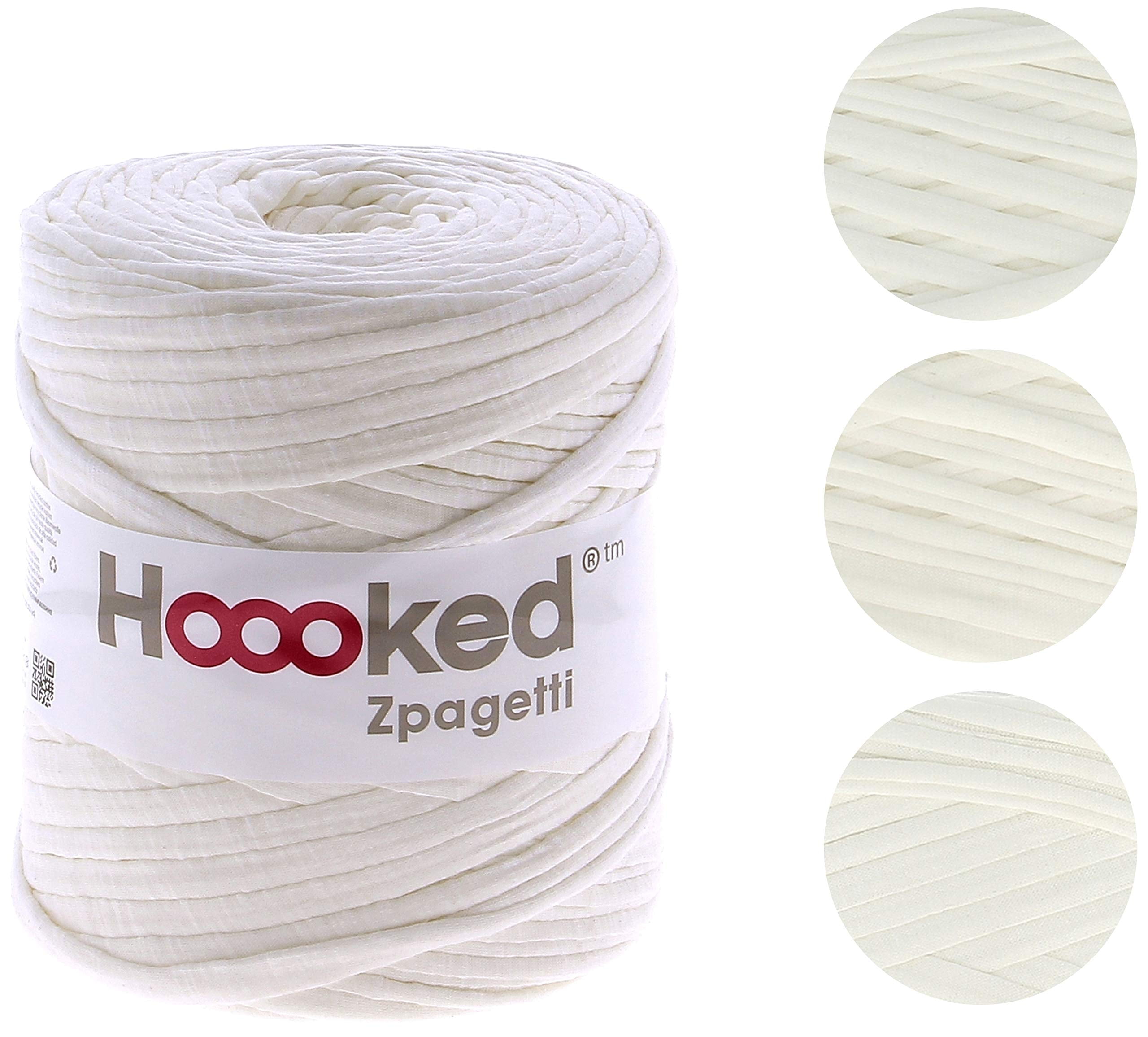Hoooked Zpagetti Yarn-Ivory White - Walmart.com