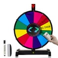 Hooomyai 12" Tabletop Spinning Prize Wheel 12 Slots Heavy Duty Editable ...