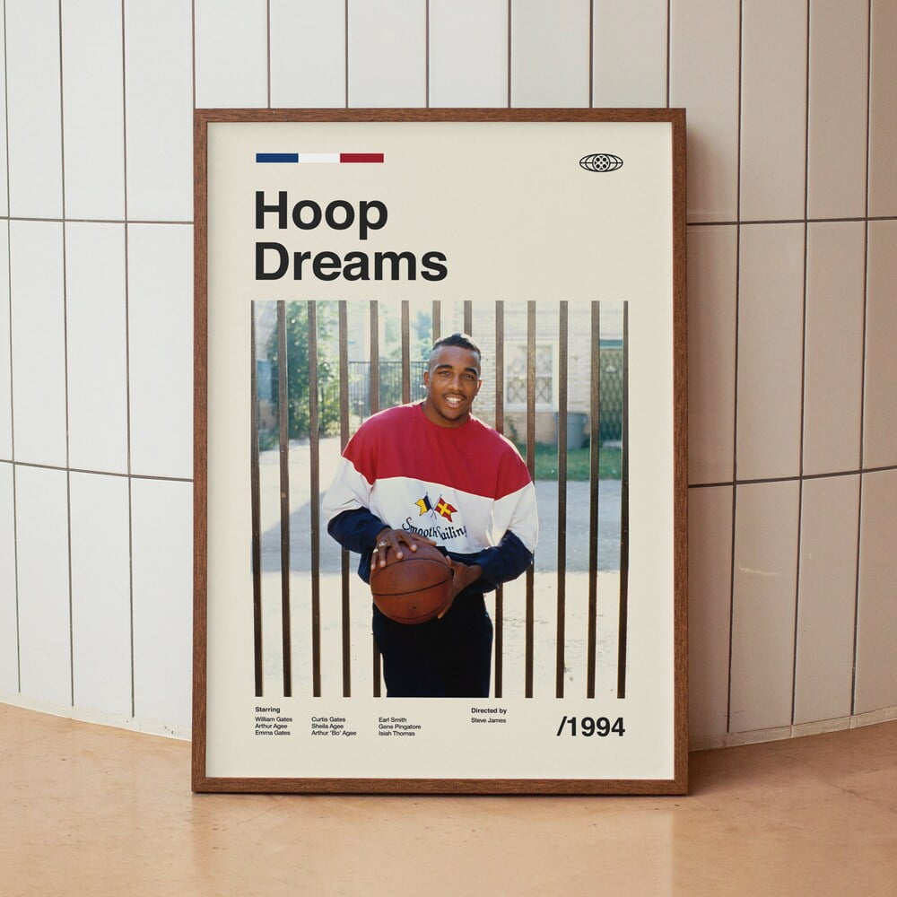 Hoop Dreams 1994 Wall Art Print Steve James Midcentury Vintage Minimalist Movie Poster - Walmart.com
