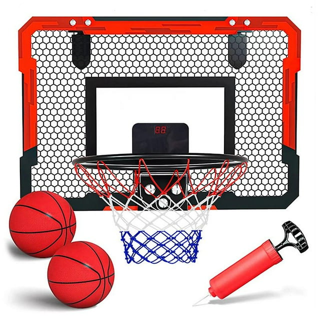 Hoop Indoor For Kids- Mini Basketball Hoop For Door With 2 Balls ...