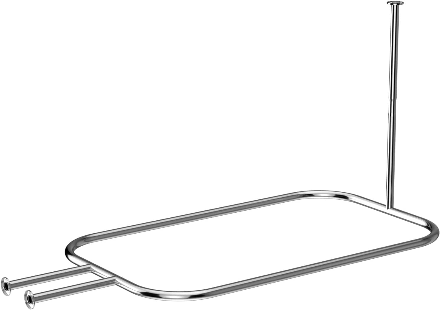 Hoop Shaped Shower Curtain Rod 58.3"x24" – Rustproof Square Oval Shape ...