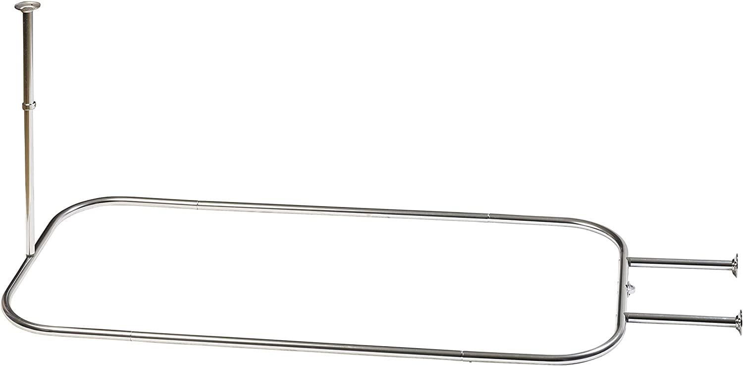 Hoop-Shaped Shower Curtain Rod for Clawfoot and Freestanding Tubs ...