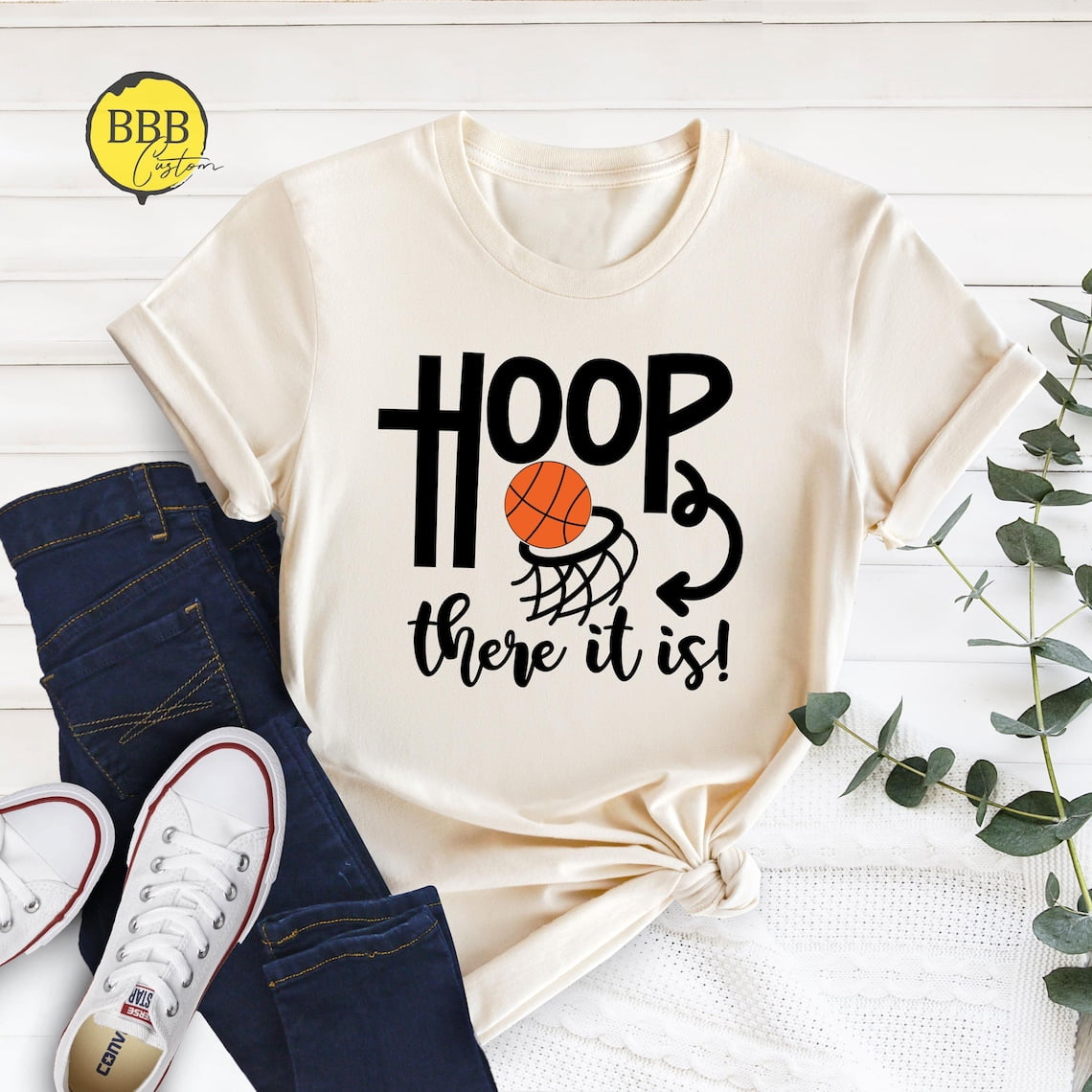 Hoop There It Is Shirt: Trendy Basketball Fan Tee SWEATSHIRT All Size S ...
