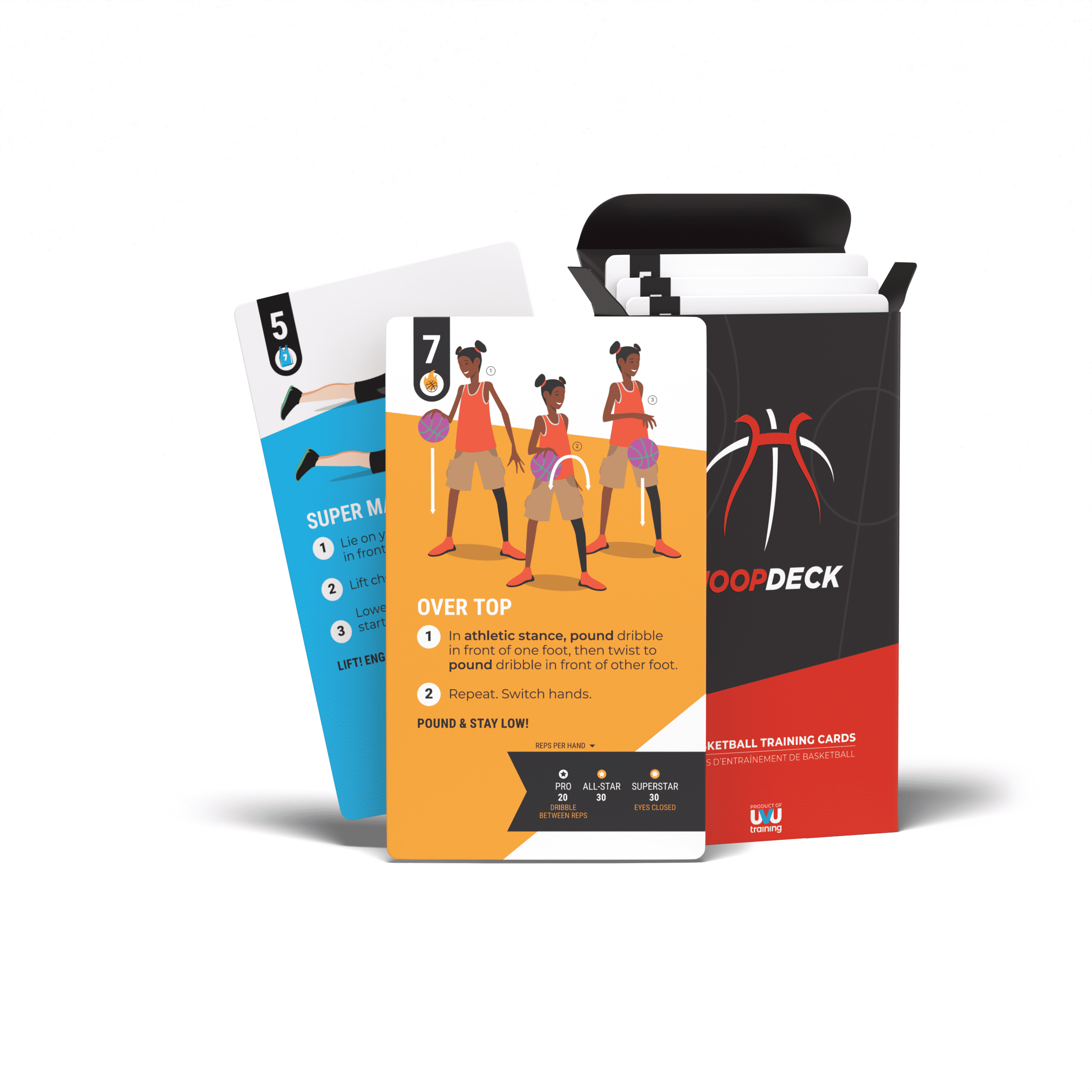 HoopDeck Basketball Training Cards – 52 Cards to Improve Skills, Ball ...