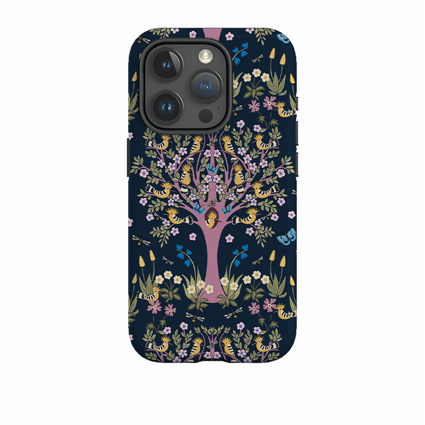 Hoopoe Tree by Kate Heiss Bird Phone Case for iPhone 16 15 14 13 12 11 ...