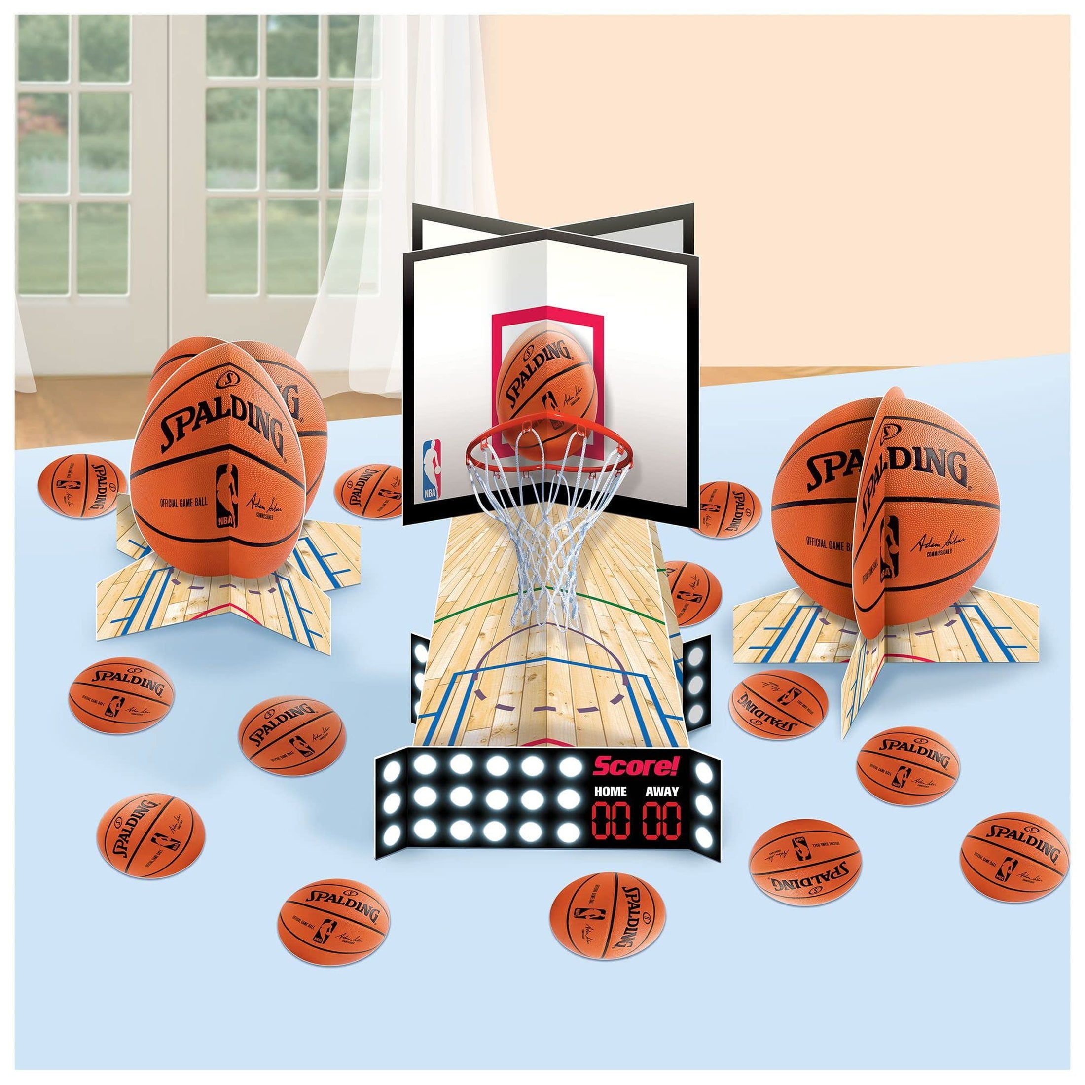 Hoops & Swish Basketball Bash Table Decor Kit - Walmart.com