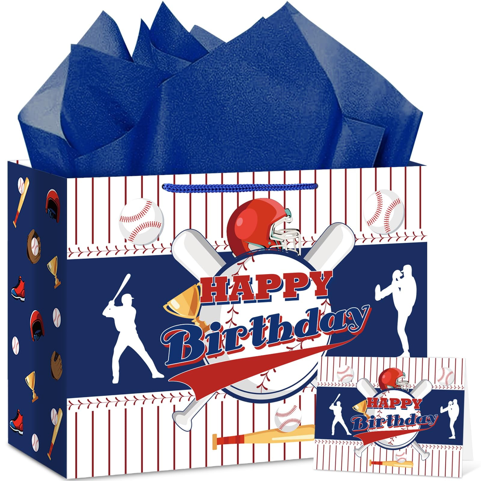 Hooqict Baseball Gift Bag JKF25 Baseball Birthday Party Gift Wrapping ...