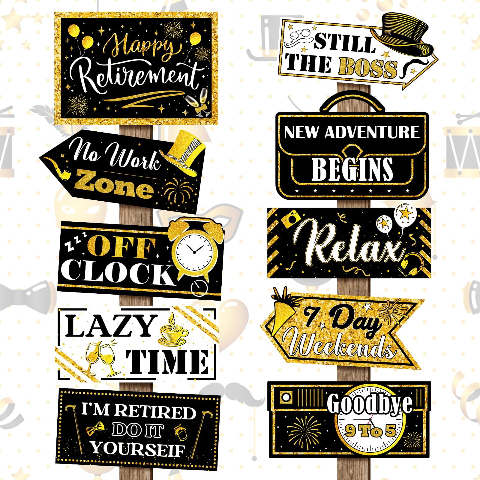 Hooqict Retirement Party Decorations 20 Pieces Happy MHD1Retirement ...