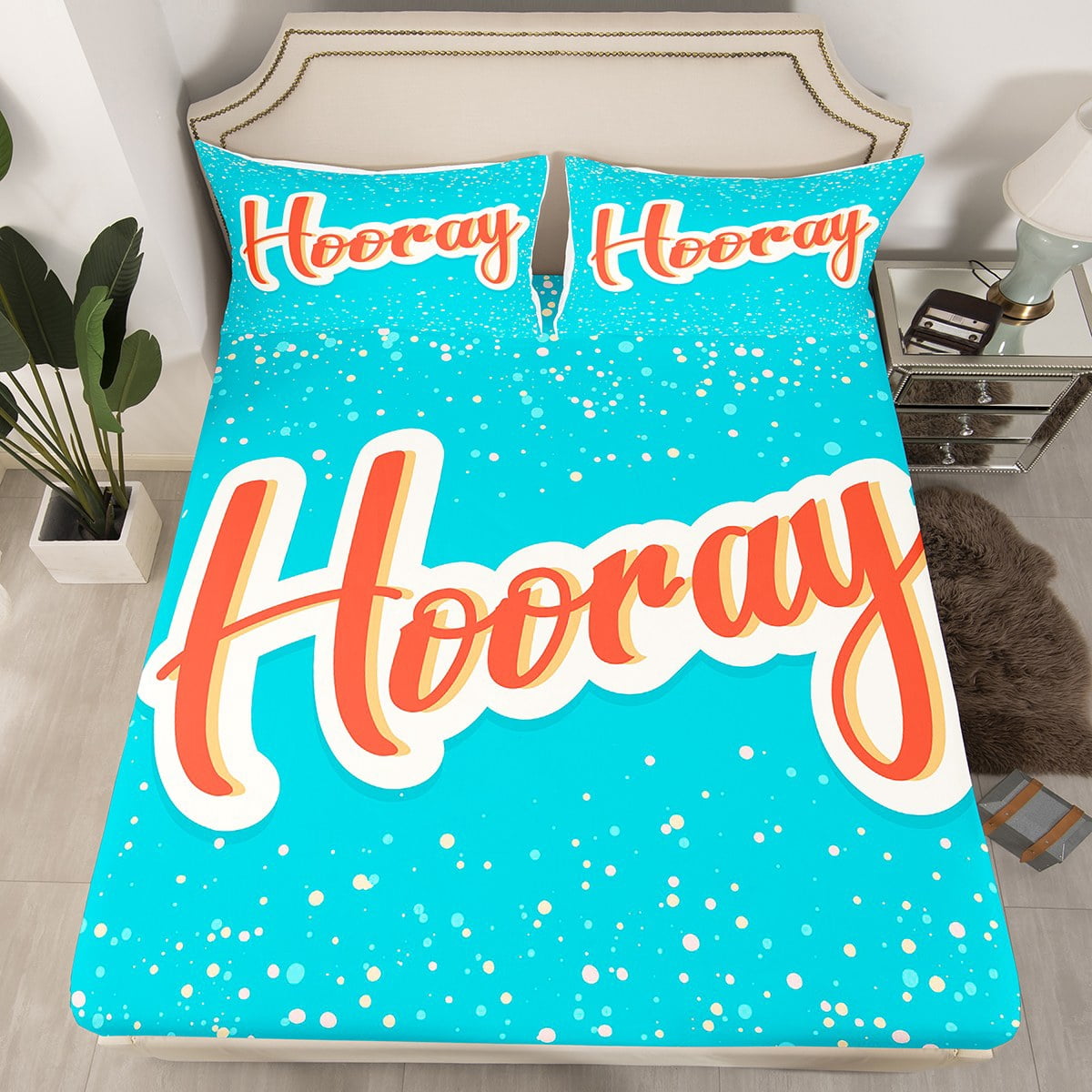 Hooray Bedding Set Birthday Gifts Full Size for Women Men, for Easter ...