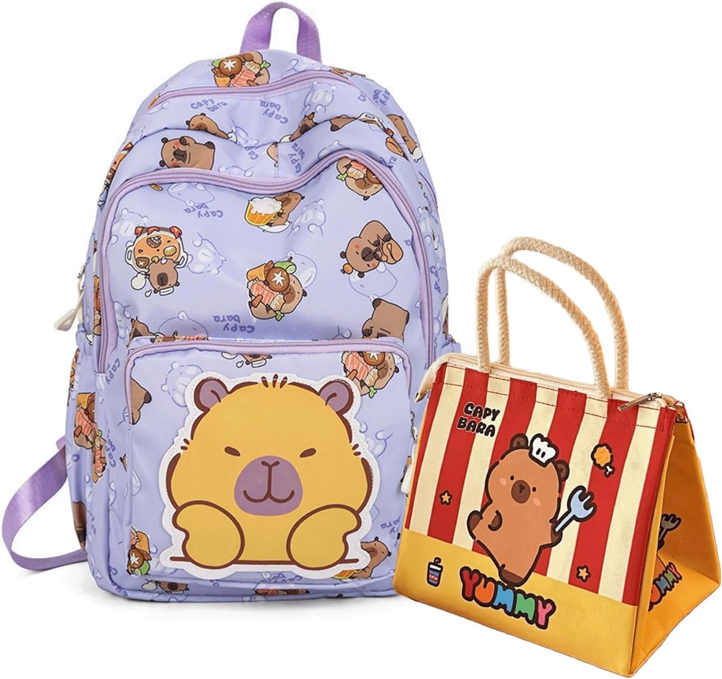 Hooray Capybara Backpack Nylon Smile Capibara Bag Kawaii Capivara Cute ...