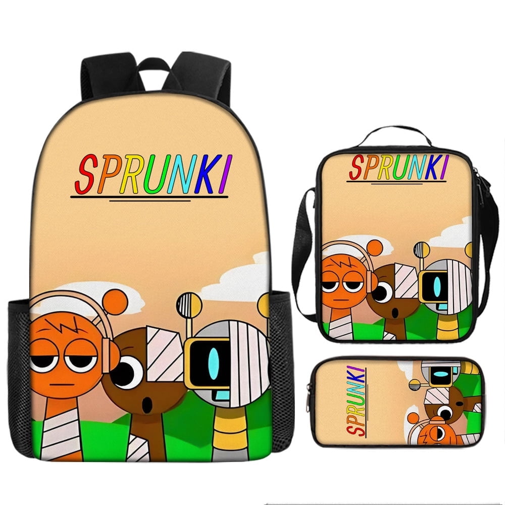 Hooray Game Incredibox Sprunki Theme Backpack Set, Versatile 3Pcs ...