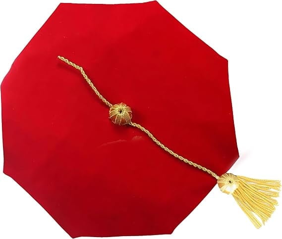 Hooray Graduation Doctoral Tam Velvet 8 Sided Unisex Graduation Cap Hat ...