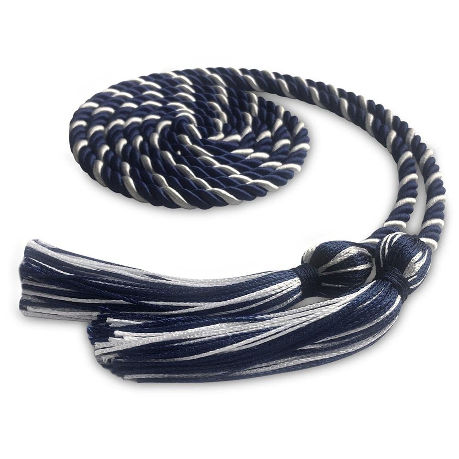 Hooray Graduation Single Graduation Honor Cord Navy Blue/White ...