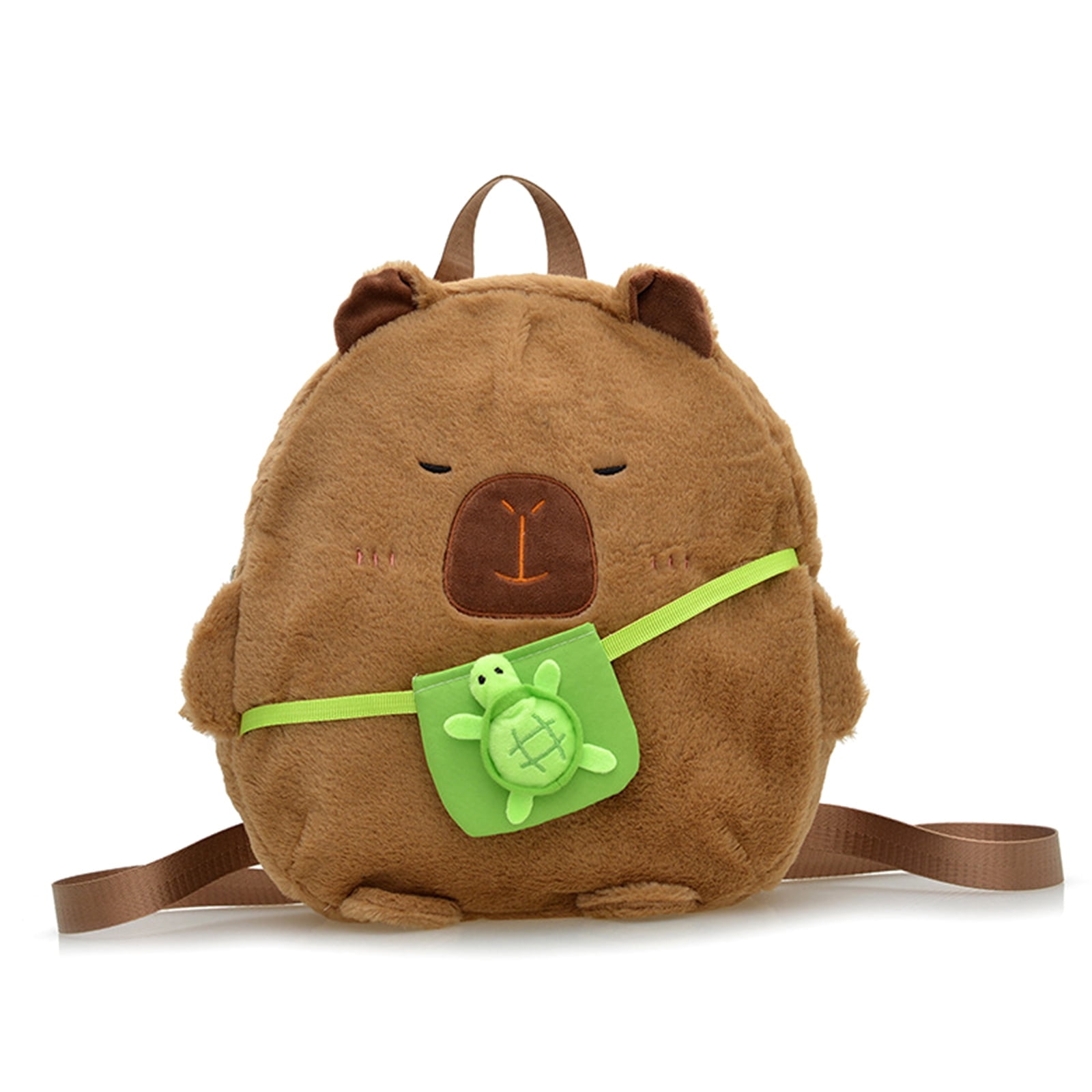 Hooray Large Capacity Capybara Backpack Plush School Bag Student Book ...