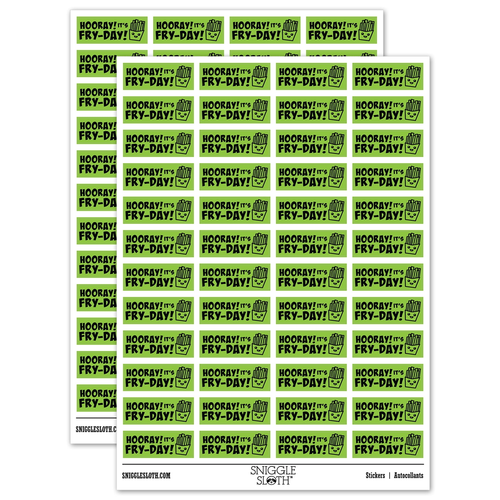Hooray it's Fry-Day Friday French Fries Teacher Student School Sticker ...