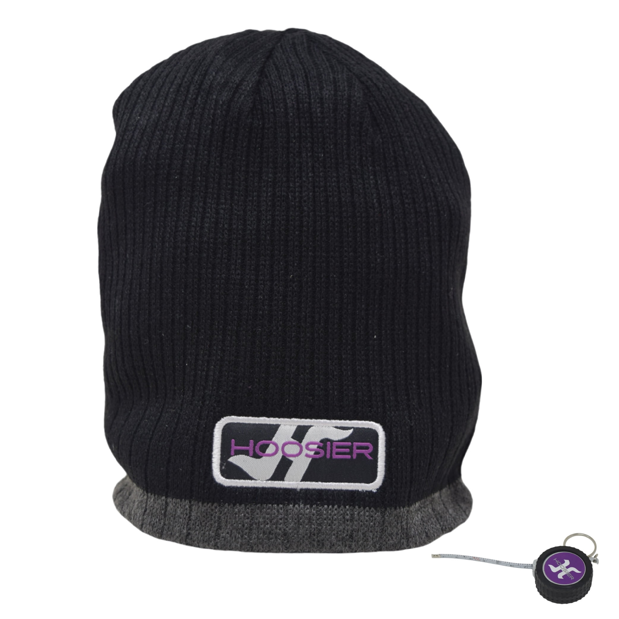 Hoosier Gear-Head Beanie Stocking Cap Hat - Black with Hoosier Brand ...