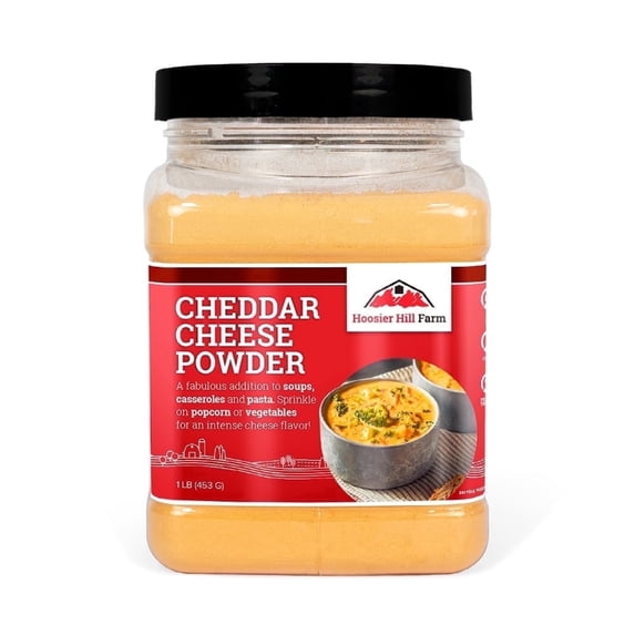 Hoosier Hill Farm Cheddar Cheese Powder, 1 lb Jar with Versatile Uses ...