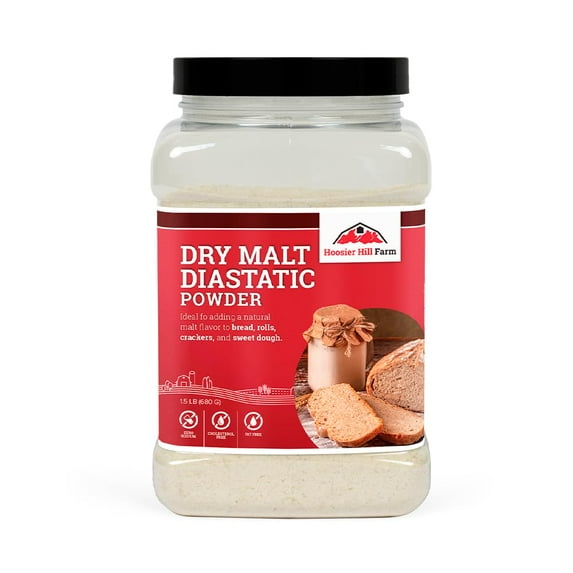 Hoosier Hill Farm Dry GGA1 Malt (Diastatic) Baking Powder, 1.5LB (Pack ...