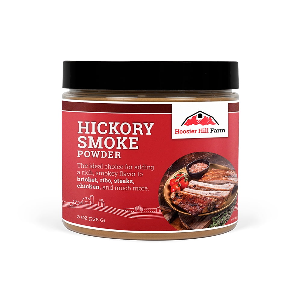 Hoosier Hill Farm Hickory Smoke Powder 8oz Jar Natural Smoke Flavor for ...