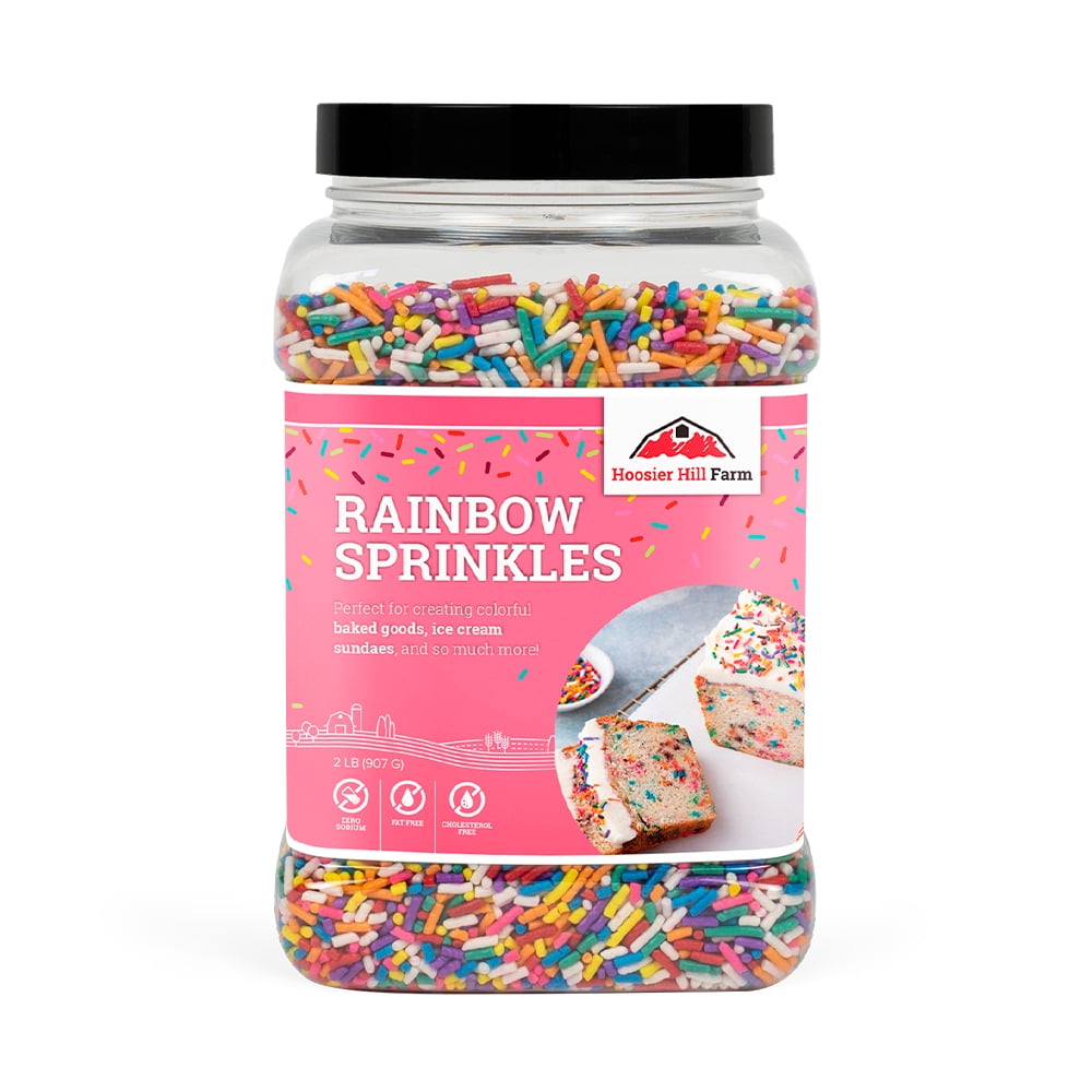 Hoosier Hill Farm Rainbow Sprinkles, 2 lb Jar - Walmart.com