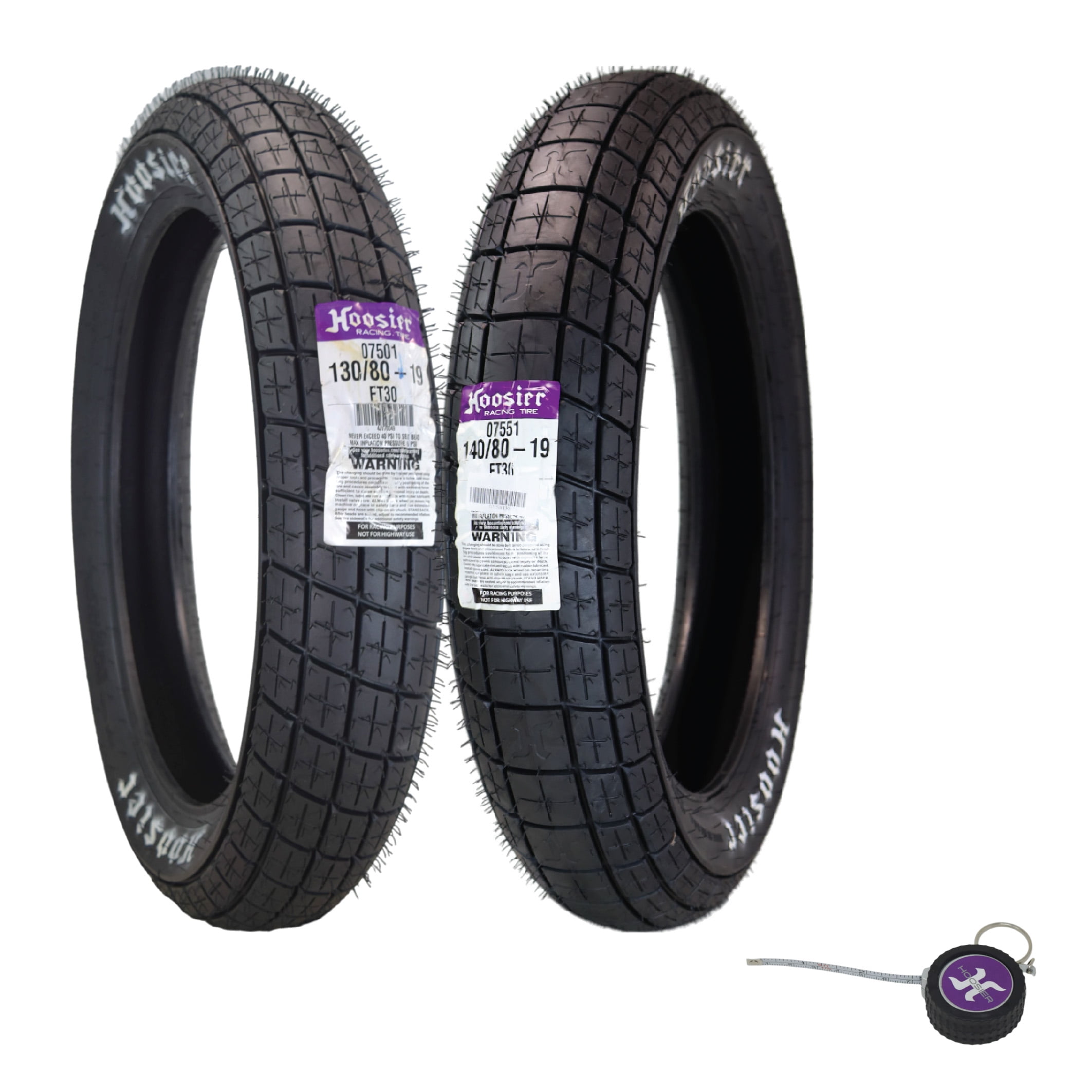 Hoosier Racing MX Tire Set: 130/80-19 FT30 Front & 140/80-19 FT30 Rear ...