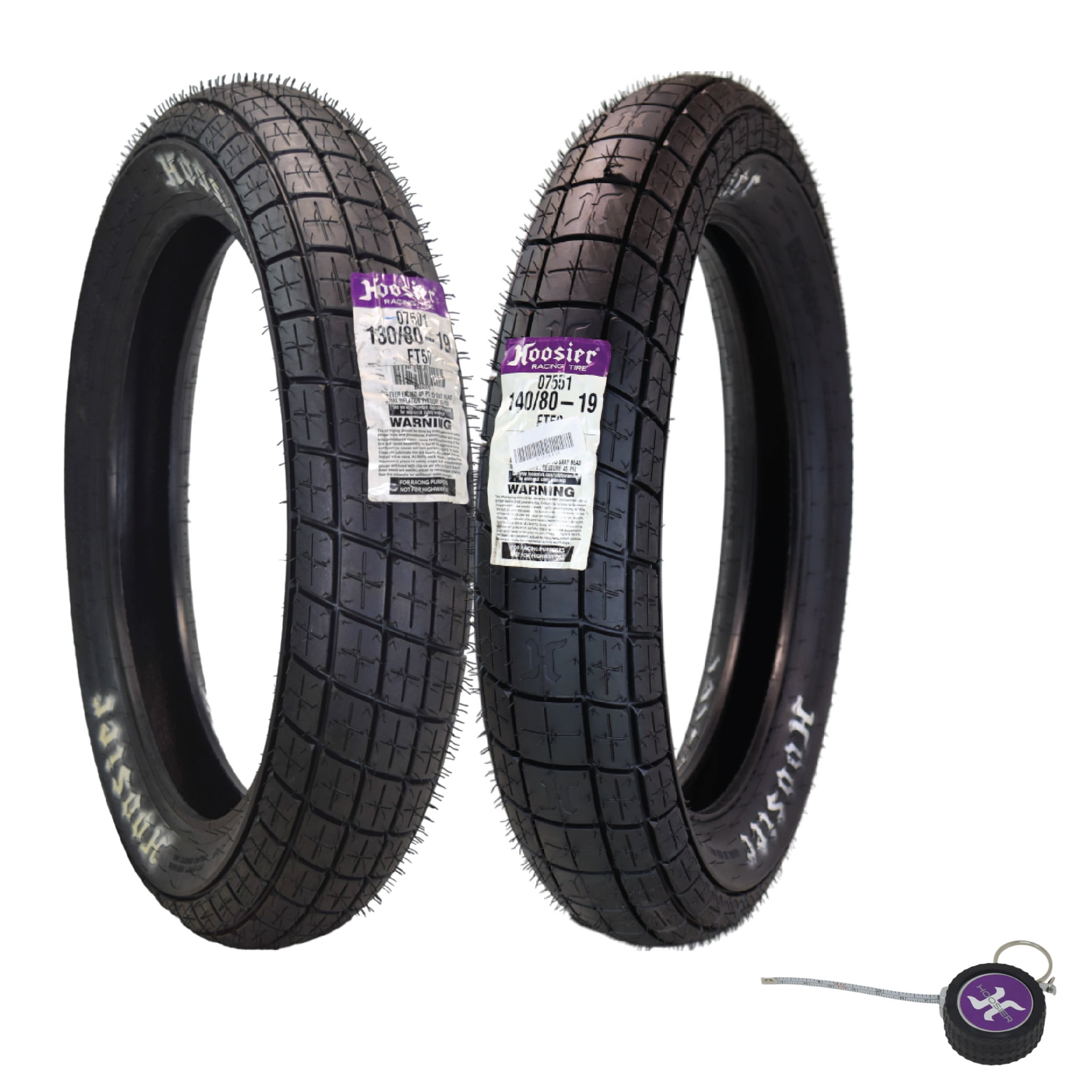 Hoosier Racing MX Tire Set: 130/80-19 FT50 Front & 140/80-19 FT50 Rear ...