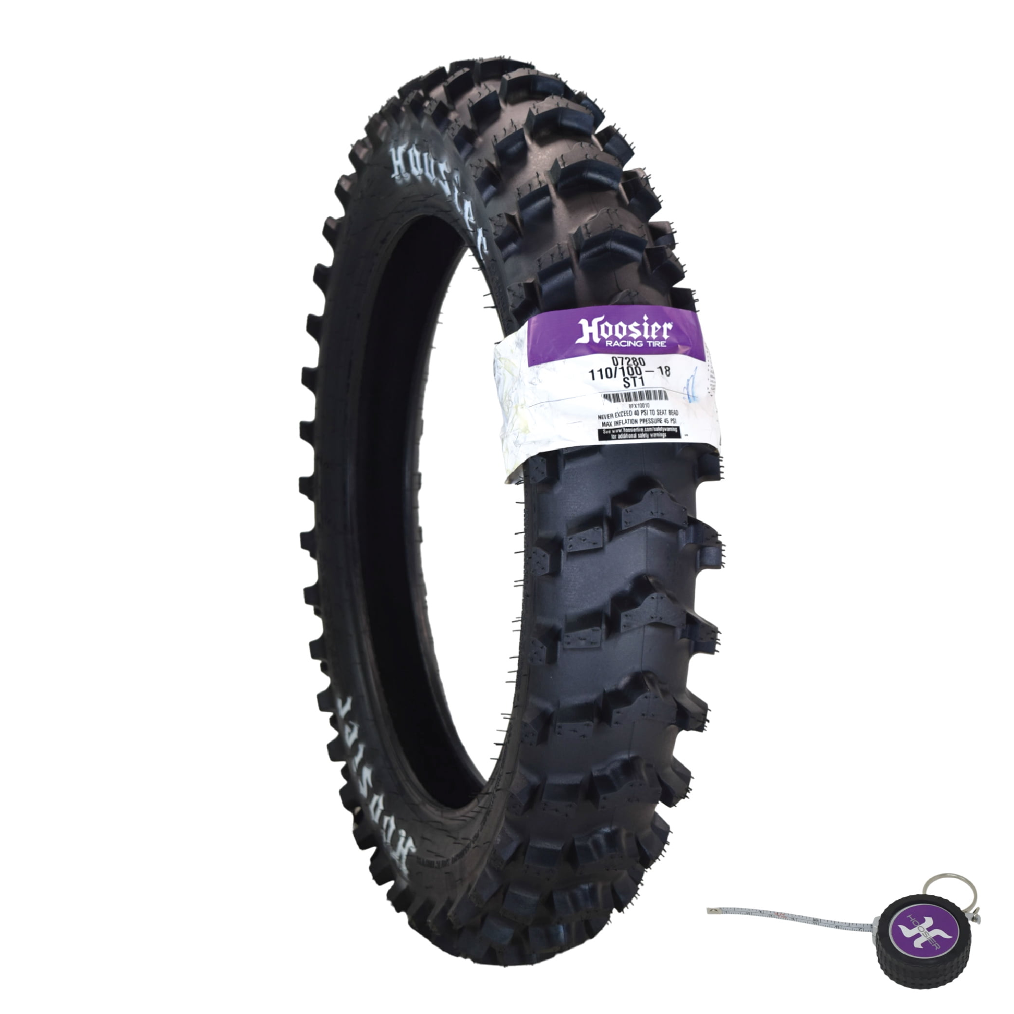 Hoosier Racing Tire 110/100-18 ST1 Dirt Bike Rear Tube Type Tire Ideal ...