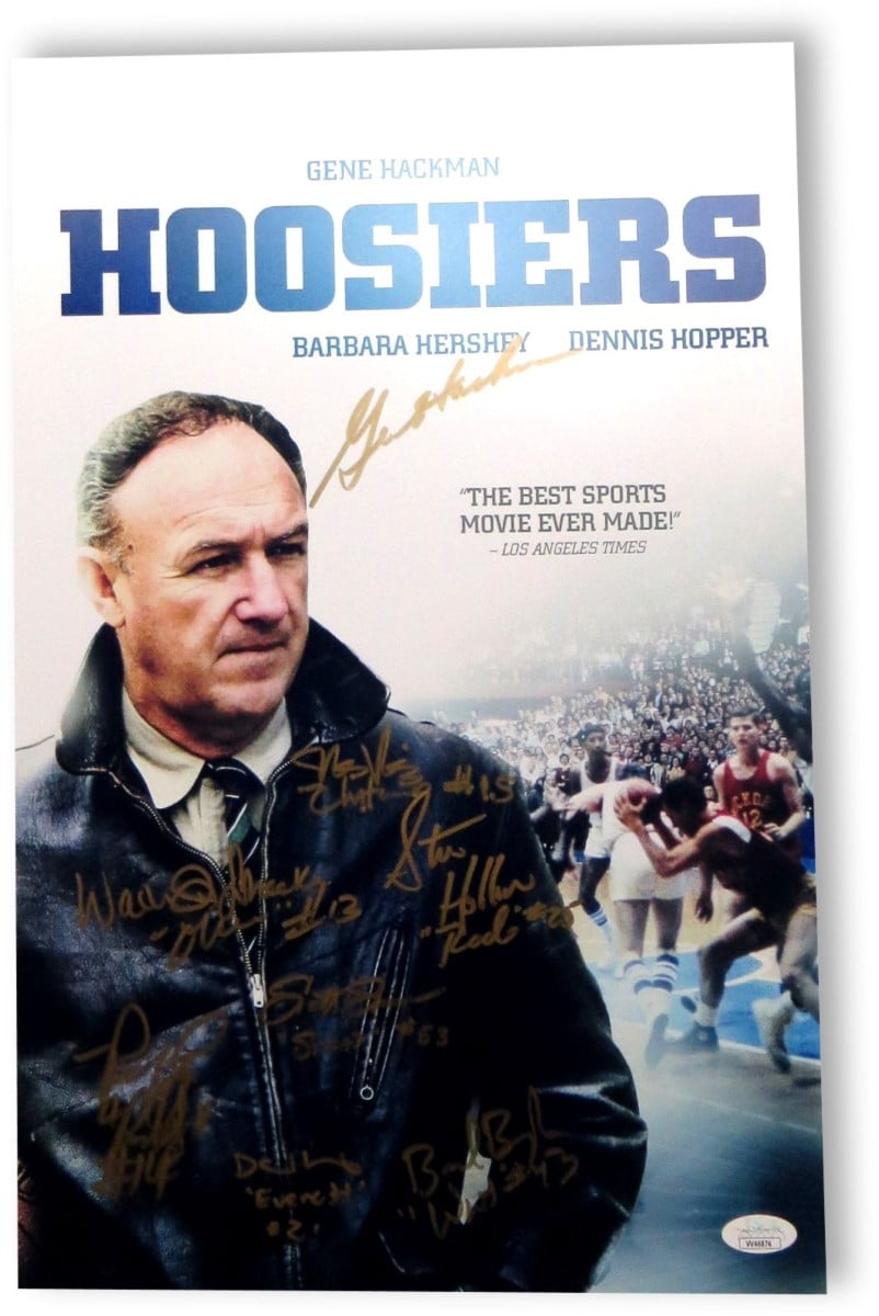 Hoosiers Cast Signed Autographed 11X17 Photo Gene Hackman 8 Autos JSA ...