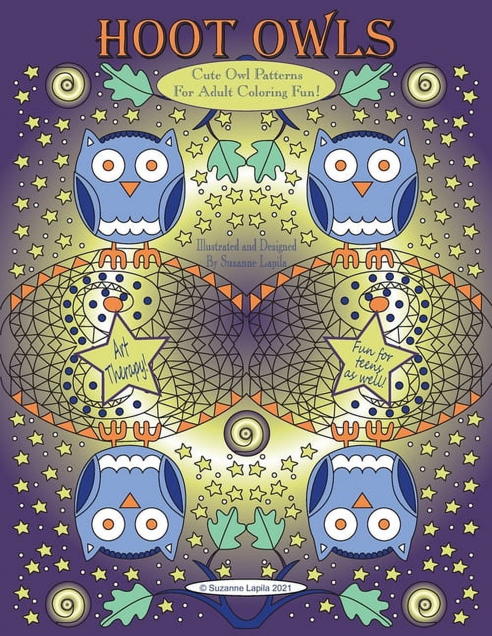 Hoot Owls: Cute Owl Patterns For Adult Coloring Fun! (Paperback ...