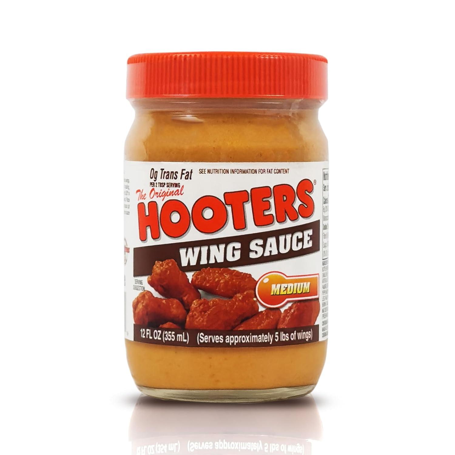 Hooters Medium Wing Sauce, 12 OZ, Pack of 6, Flavorful Spicy Butter ...