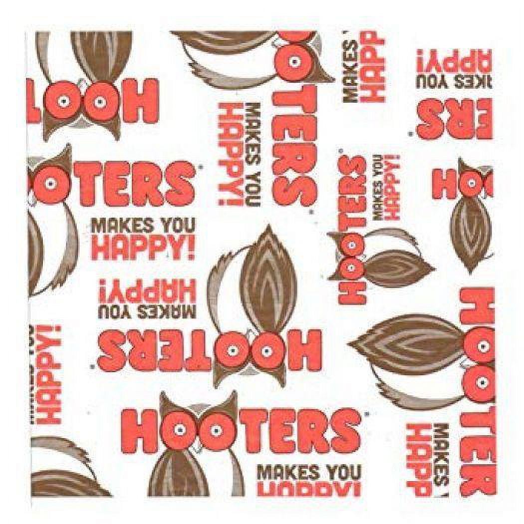 Hooters Restaurant Logo Paper Wrap / Liners 9in. x 9in. 1,000 Sheets ...