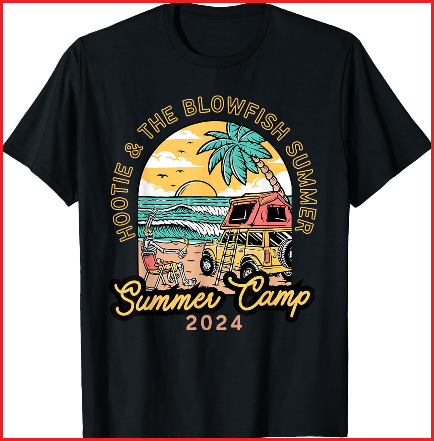 Hootie & The Blowfish Summer camp 2024 Camping With Trucks black T-Shirt S-5XL - Walmart.com