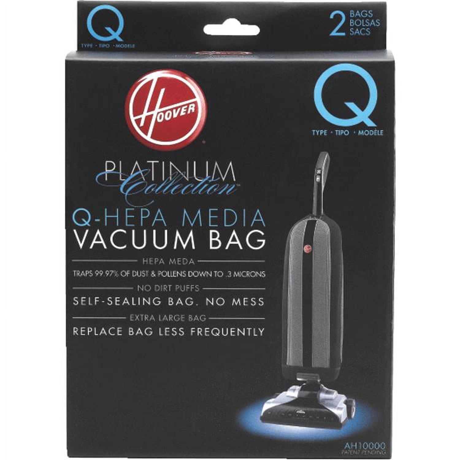 Hoover Upright Cleaner: Platinum Type-Q HEPA Vacuum Bag, AH10000 ...