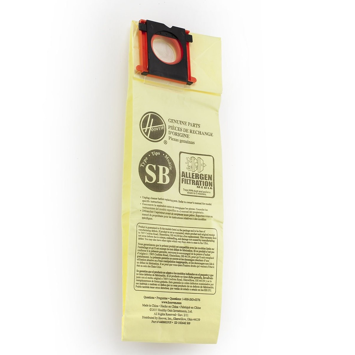 Hoover AH10270 Vacuum Paper Bags SB Type Allergen Filtration Hushtone ...