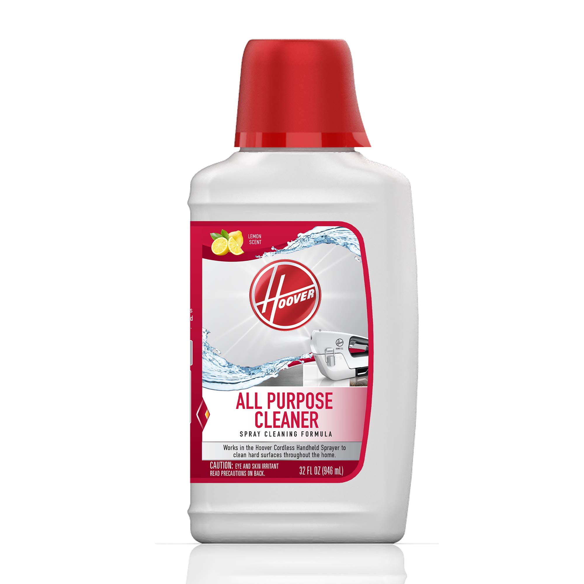 Hoover All Purpose Cleaner Solution, 32 oz., Lemon Scent, For Use on ...