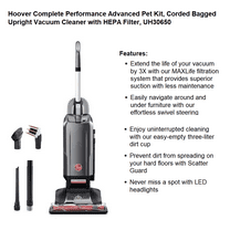 Hoover ONEPWR Lightweight HEPA Cordless Bagged Upright Power Vacuum ...