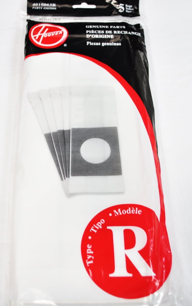 Genuine OEM Hoover Type R Paper Vacuum Bags, 5 Pack for Portapower II ...