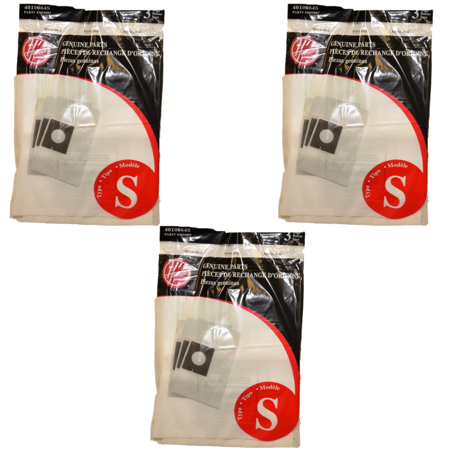 Hoover Type S Bag (9-Pack), 4010064S by Hoover - Walmart.com