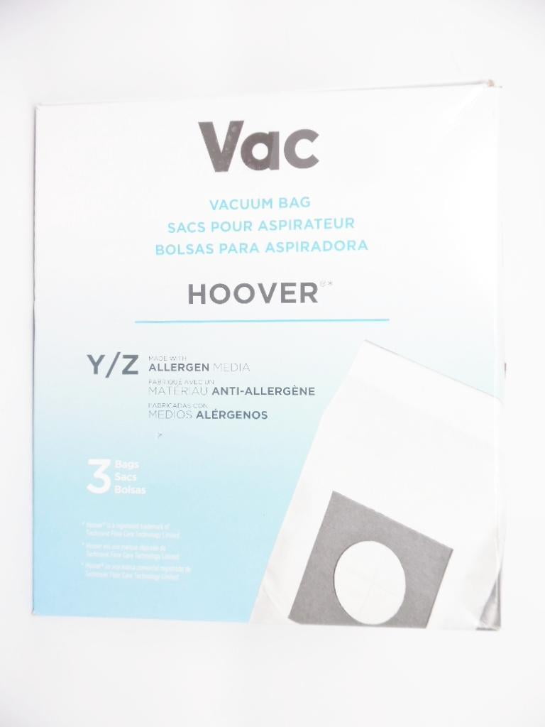 Hoover Type Vacuum Bag, Y/Z Allergen, Hypoallergenic Replacement, 3 ...