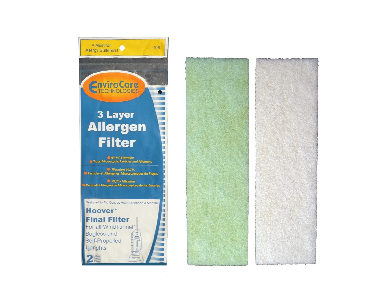 Hoover Windtunnel Self Propelled 3 Layer Final Vacuum Filters 2Pk ...