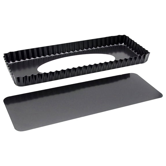 Hoowood Quiche Pan with Removable Bottom Rectangular Tart Pan Nonstick ...