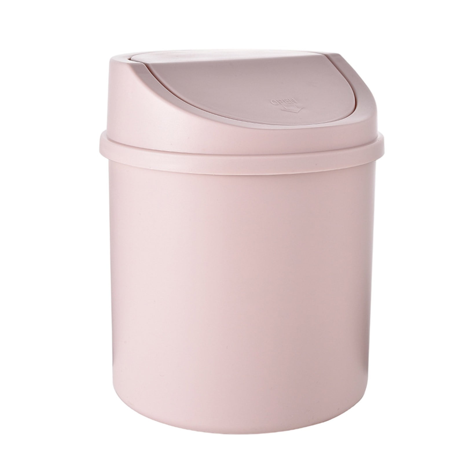 Hoowood Small Plastic Trash Can with Rotating Lid 0.7 Gallon for ...