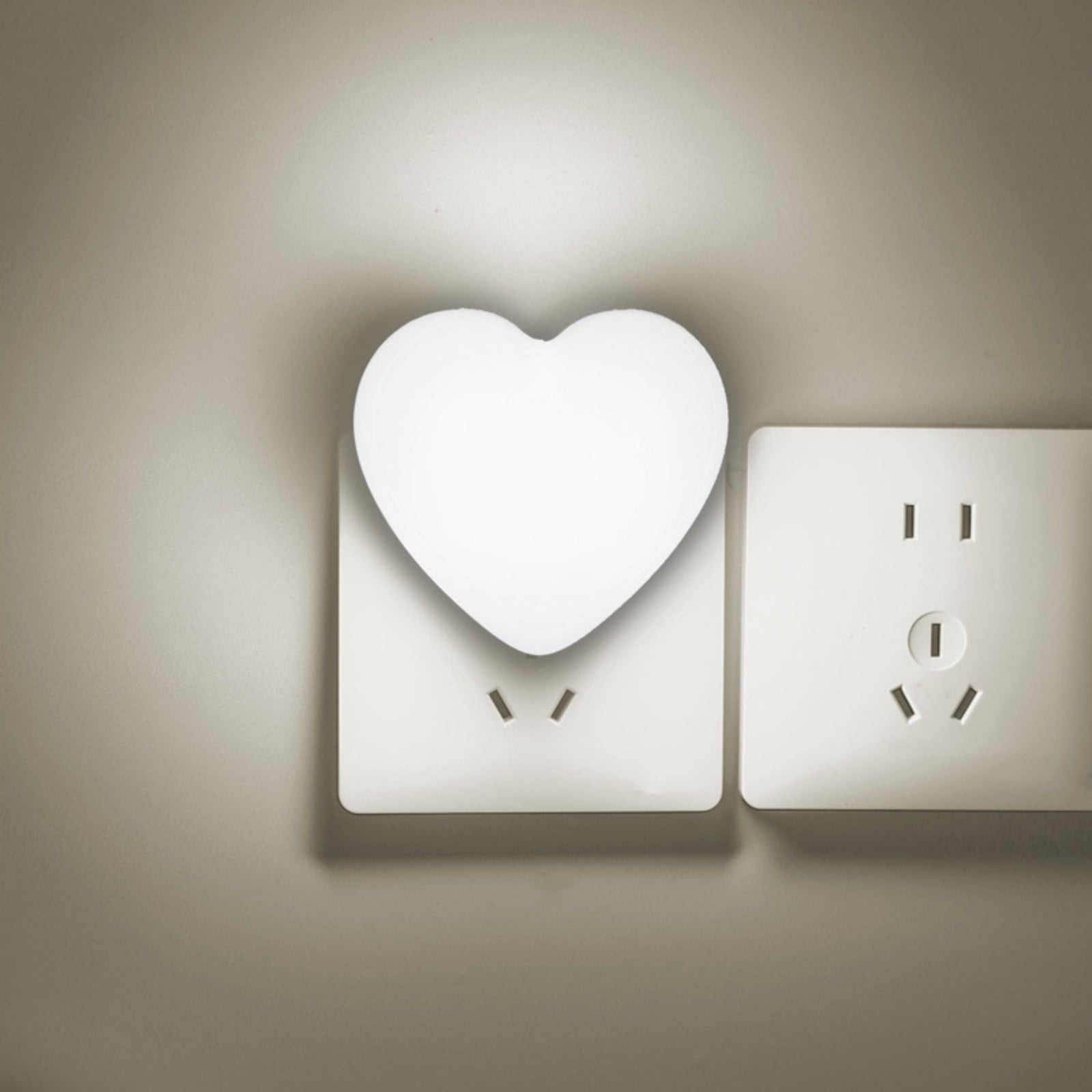 Hoowood Valentine's Day Heart Night Light Plug In Soft Glow Multi Color ...