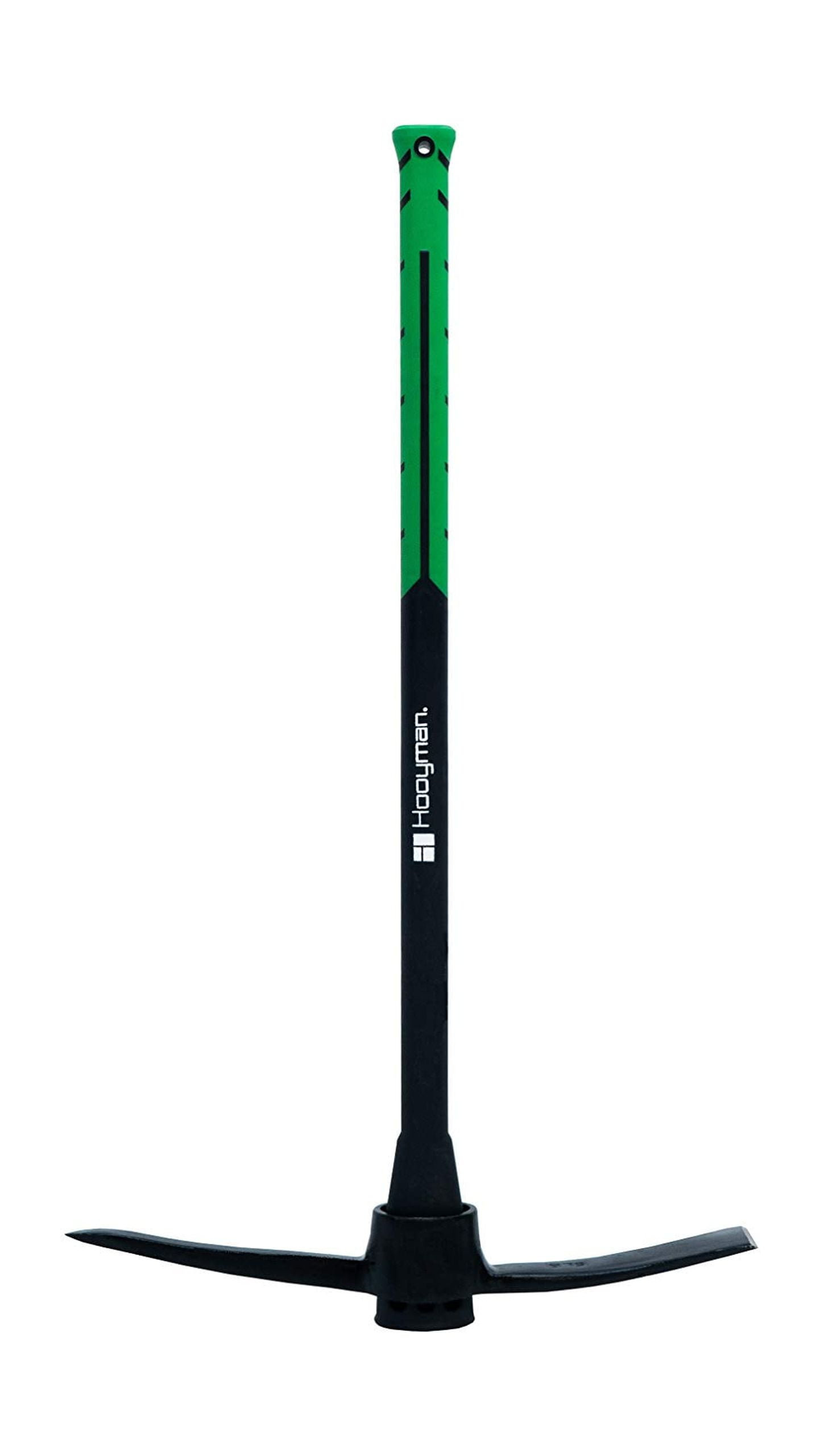 Hooyman Pick Mattock with Heavy Duty Forged Head Solid Fiberglass Core, Ergonomic No-Slip H-Grip ...