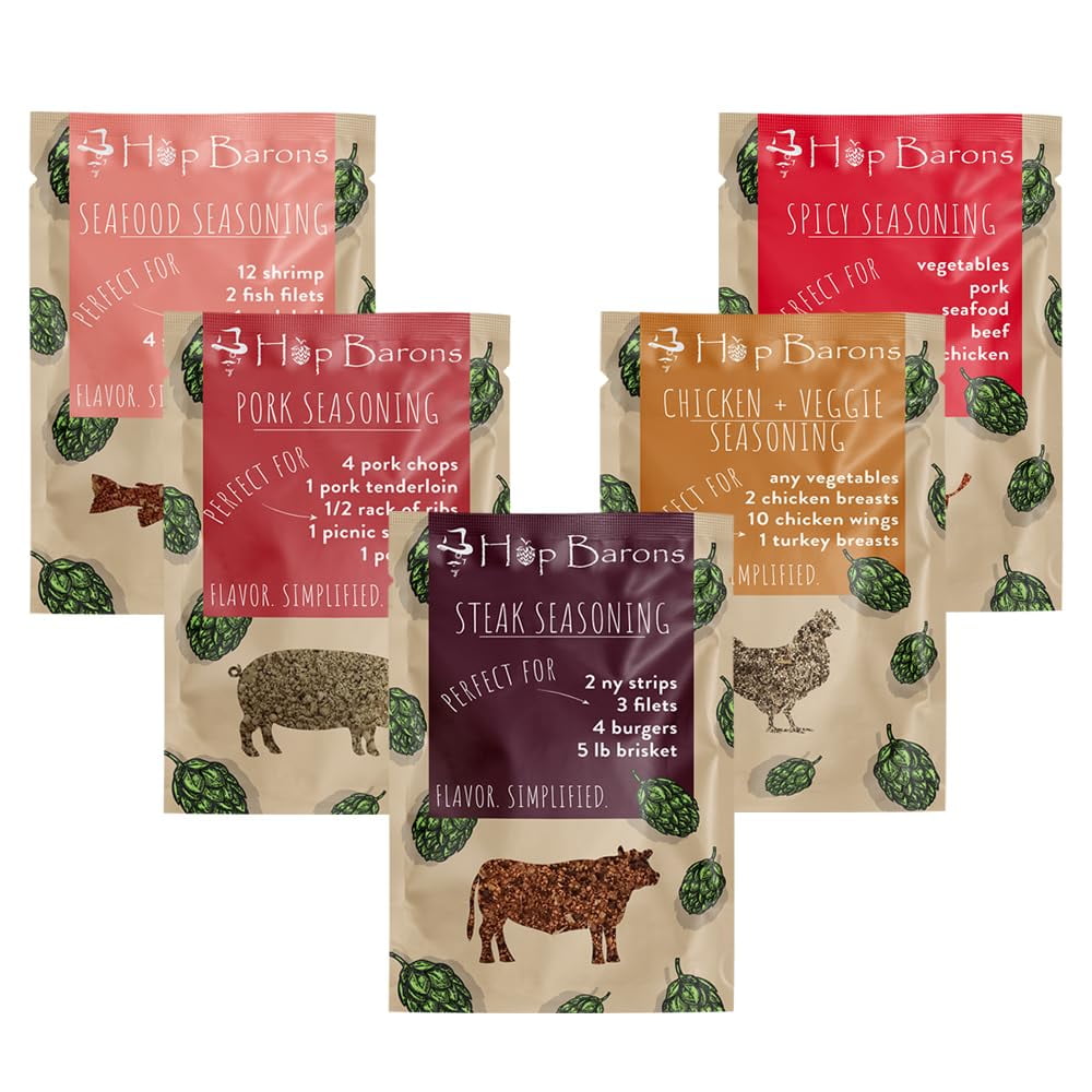 Hop Barons, Gourmet Meat MMF7 and Veggie Seasonings, Variety Serve ...