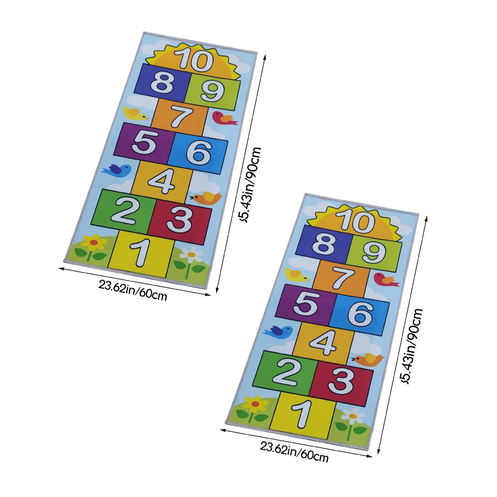 Hop and Count Hopscotch Rug for Kids, Kids Floor Play Area Rug, Play ...
