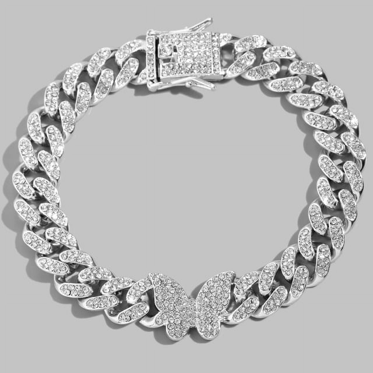 Hop Iced Out Bling Miami Cuban Link Chain Necklace Jewelry - Walmart.com