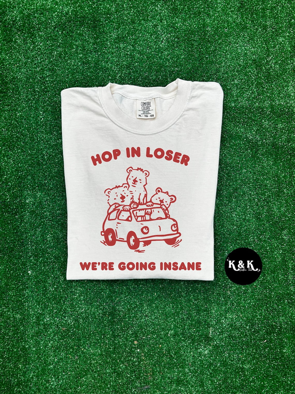 Hop In Loser We Are Going Insane Unisex TVintage Drawing T Cartoon T T ...